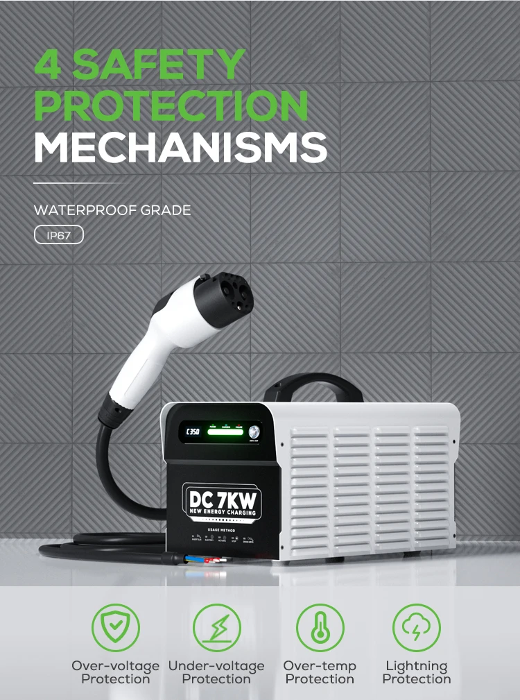 Fast Electric Car Ev Charger Charging Station 7kw Portable Dc Charger ...