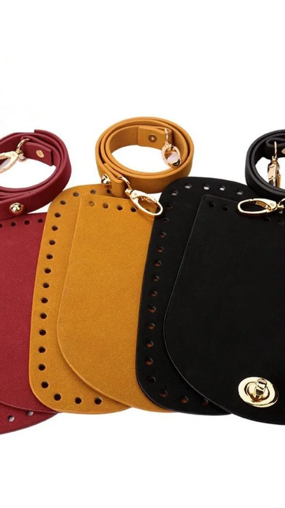 Personalized Pu Leather Handle Tote Bag Handle Handmade Diy Crochet Bag ...