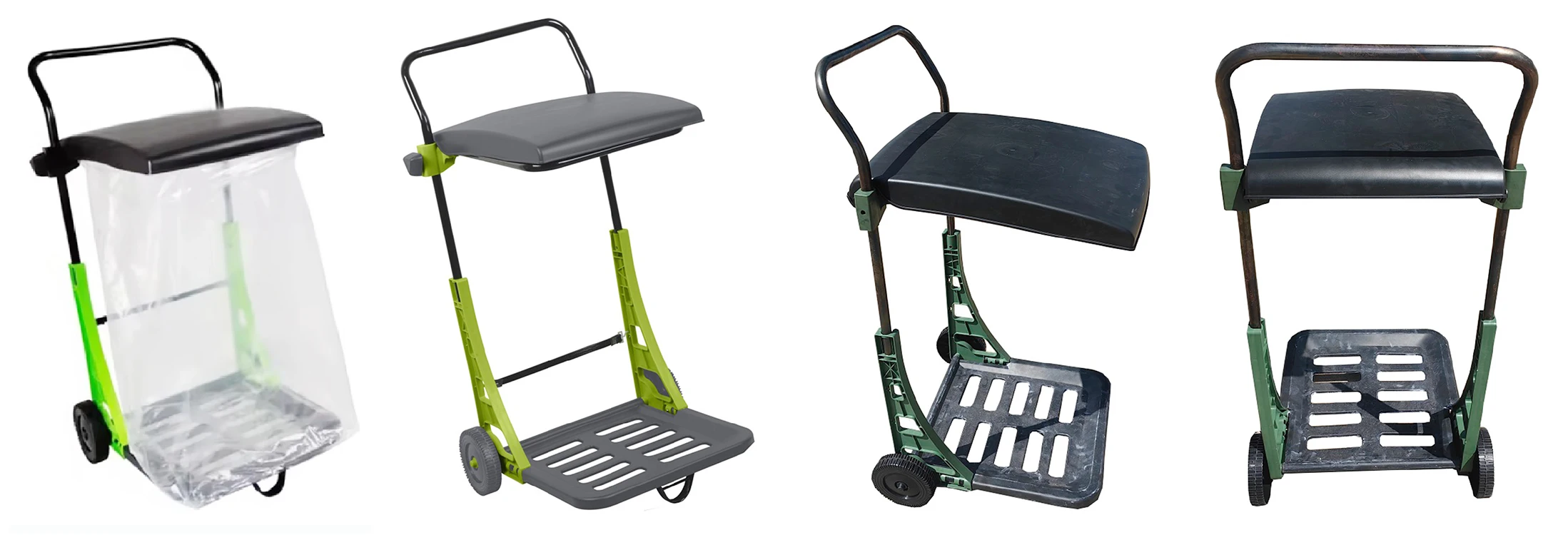 Outdoor Steel Portable Moving Garden Leaf Bag Trolley Plastic Waste Bin ...