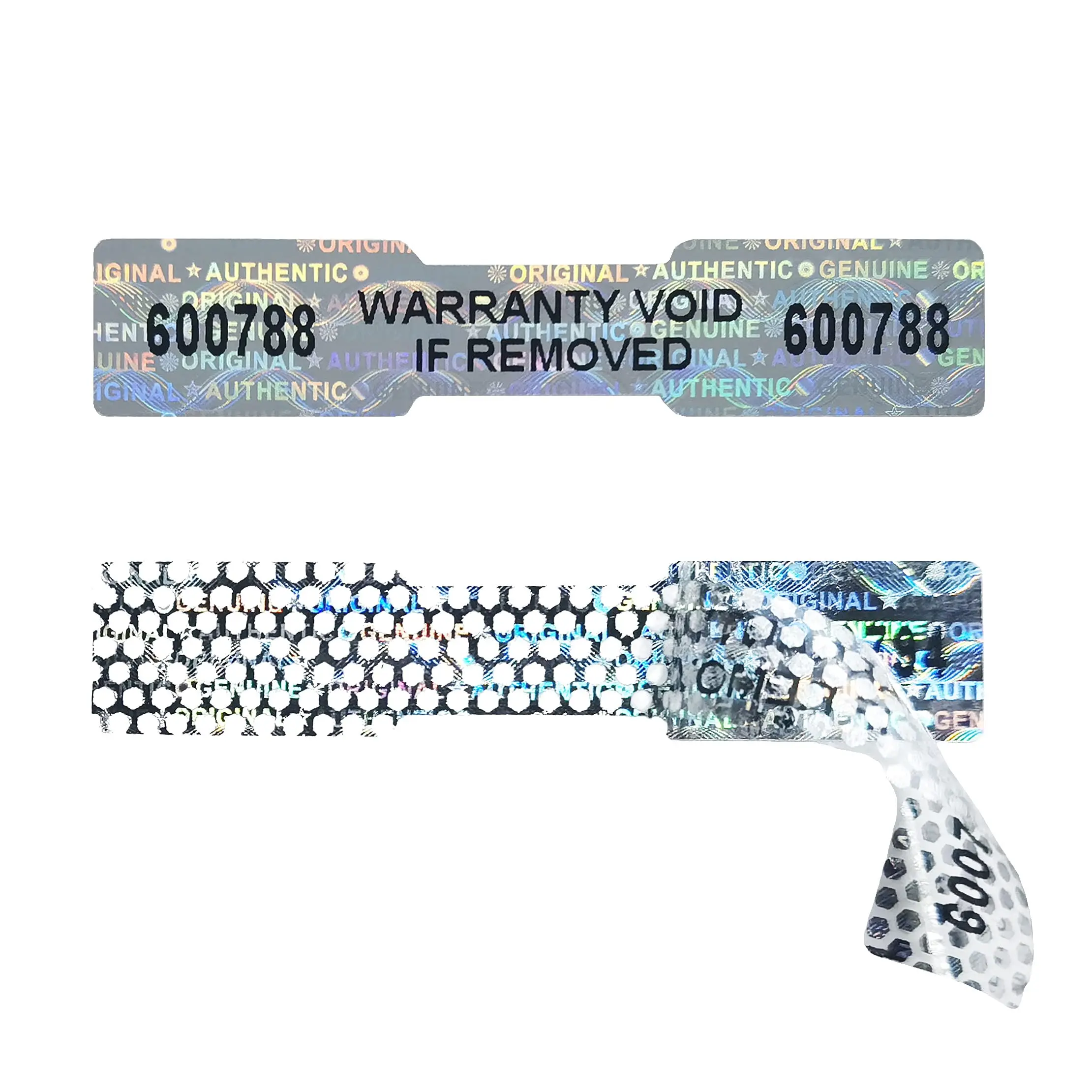 High Security Tamper Evident Warranty Void Unique Sequential Serial ...
