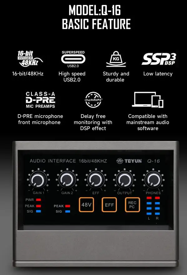 Studio Live External Sound Card - Professional Audio Interface