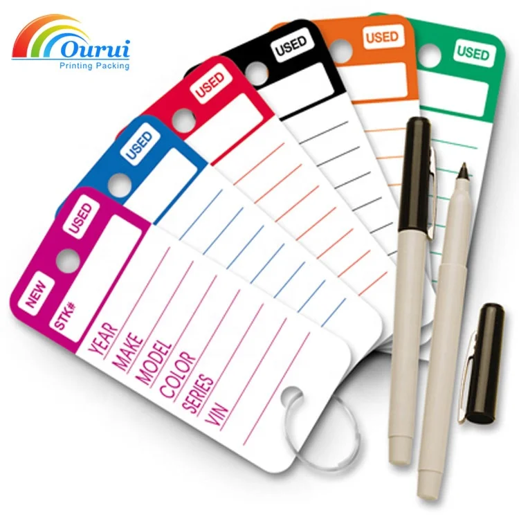 Key Car ID Tags with Key Rings - Durable and Customizable