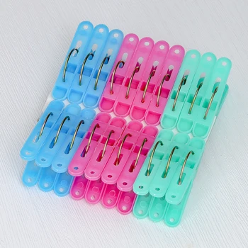 Eversmily High Quality 20 Pack Colorful Plastic Clothespins Air-drying ...