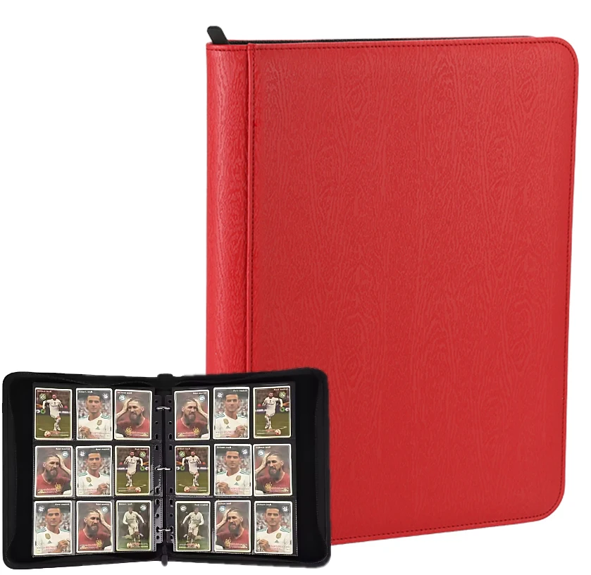 Torson Collection Card Binder 9 Pockets Pu Leather Zipper Album For Tcg ...