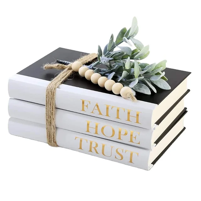 Modern Home Fake Faux Decor Book Stack With Hemp Rope - Buy Fake Faux ...