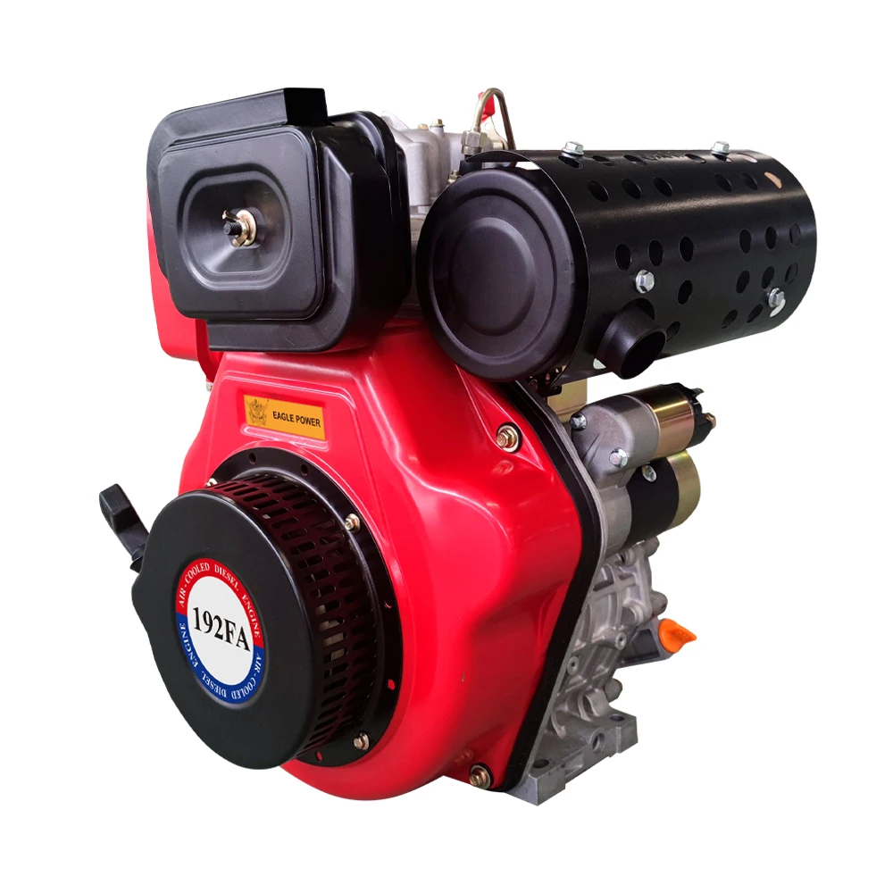 192FA Electric Start Single Cylinder 12hp Diesel Engine Cylinder Motor ...