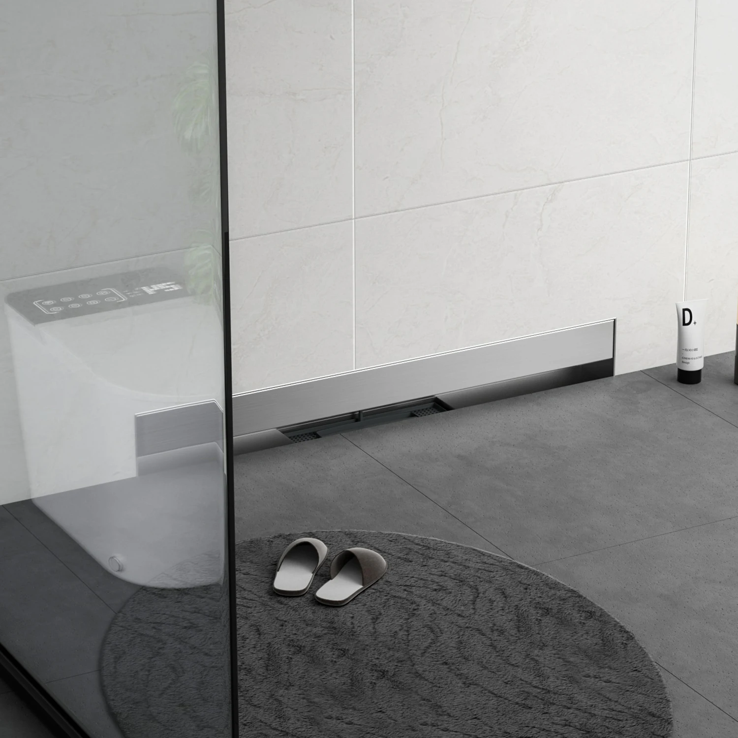 Premium Flush Mounted Drainage Tile Insert Grate Wall Shower Drain With ...