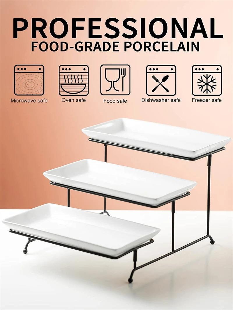 Custom Made Bulk 3 Tier Dessert Food Platter Catering Buffet Dishes ...