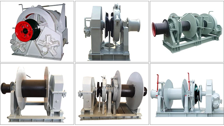 Wire Rope Hydraulic Anchor Mooring Winch with Warping Head - 70kN Load ...