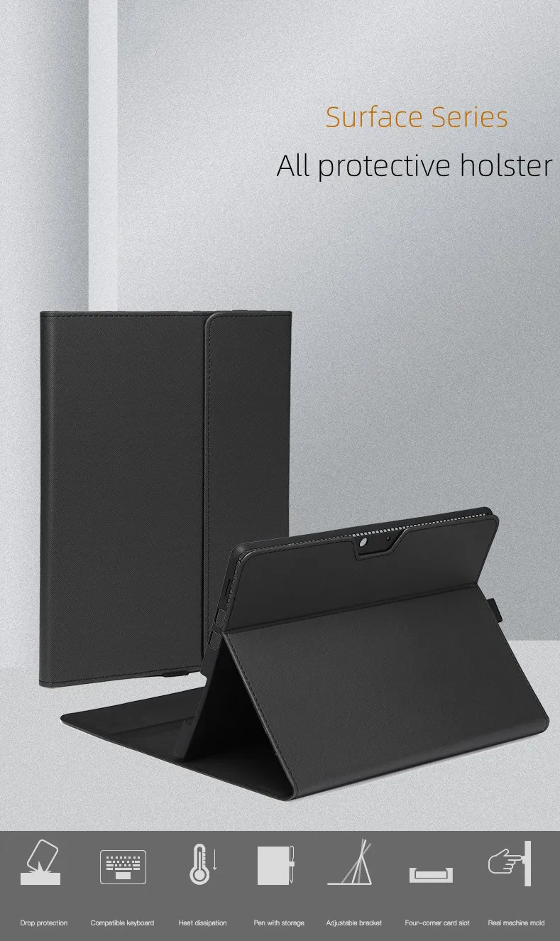 Soft Tpu Universal Leather Tablet Black Case Shockproof Protective Full ...