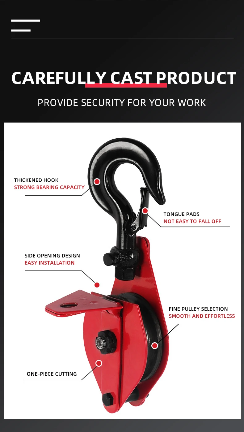 High Efficiency Snatch Block Crane Pulley Mechanical Engineering - Buy ...