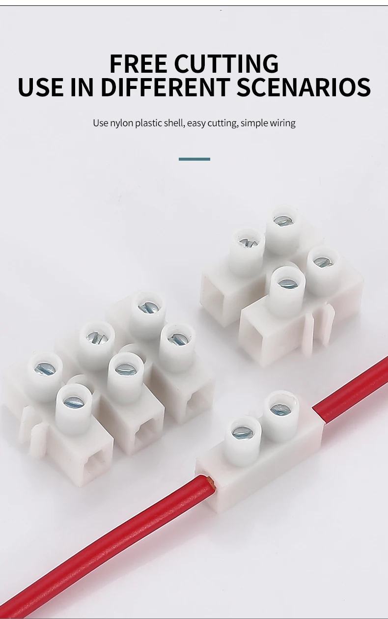 Factory Plastic Terminal Block Electrical Screw Type Pa8 4 Pin Wire ...