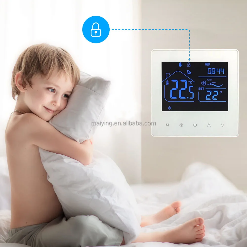 Weekly Programmable Fan Coil Room Hvac Smart Controller Thermostat ...