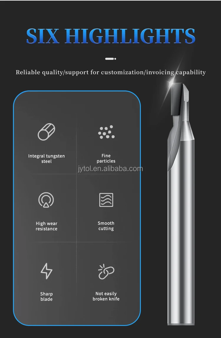 Carbon Fiber Graphite Diamond End Milling Cutter Pcd End Mill Diamond ...
