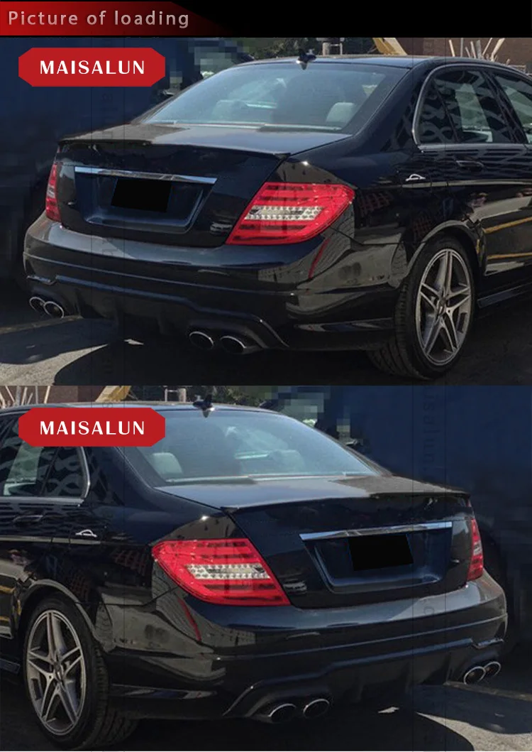 Amg Style Carbon Fiber Rear Bumper Diffuser Lip For Mercedes Benz C ...