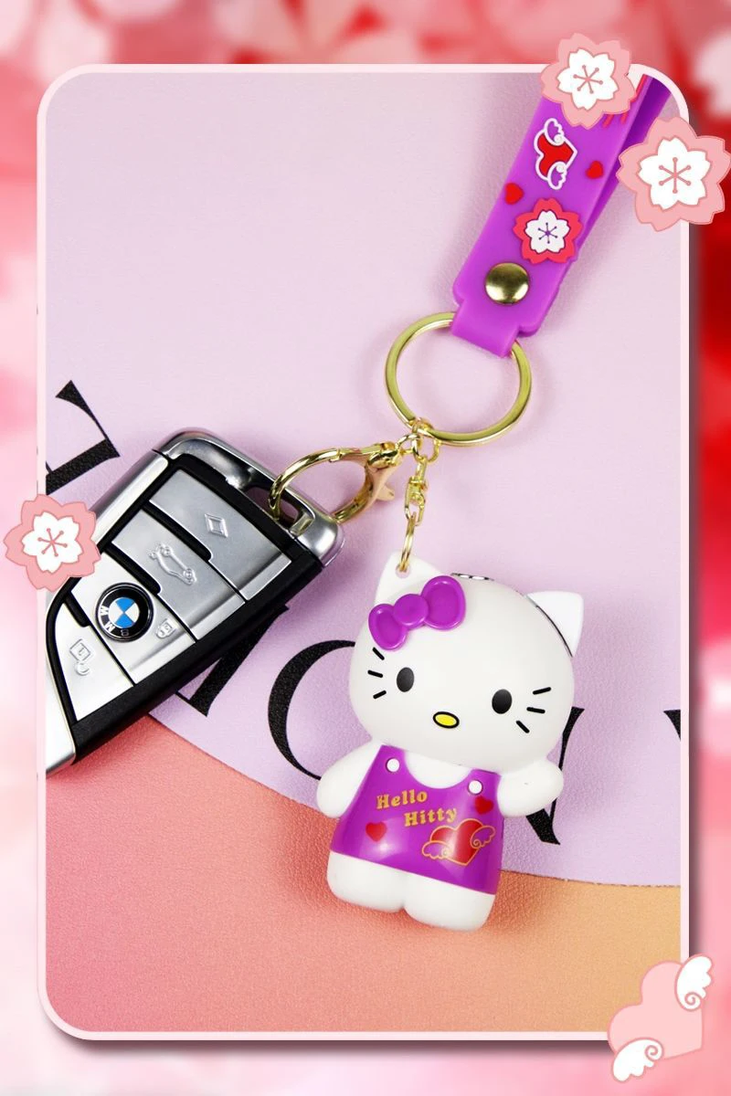 3d Hello Kitty Lighter Cartoon Doll Red Flame Gas Lighter Windproof ...