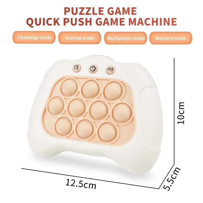 2025 New Quick Pop Light up Console Game Fast Push It Fidget Toy Quick Push Bubble Pop for Kids ...