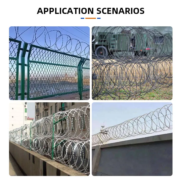 Barbed Wire Mobile Security Barrier Fence Pole for Bench razor Pamela ...