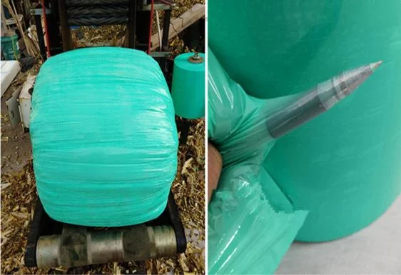 Green And White 500 Mm 750 Mm Ldpe Plastic Hay Bale Wrap Silage Wrap ...