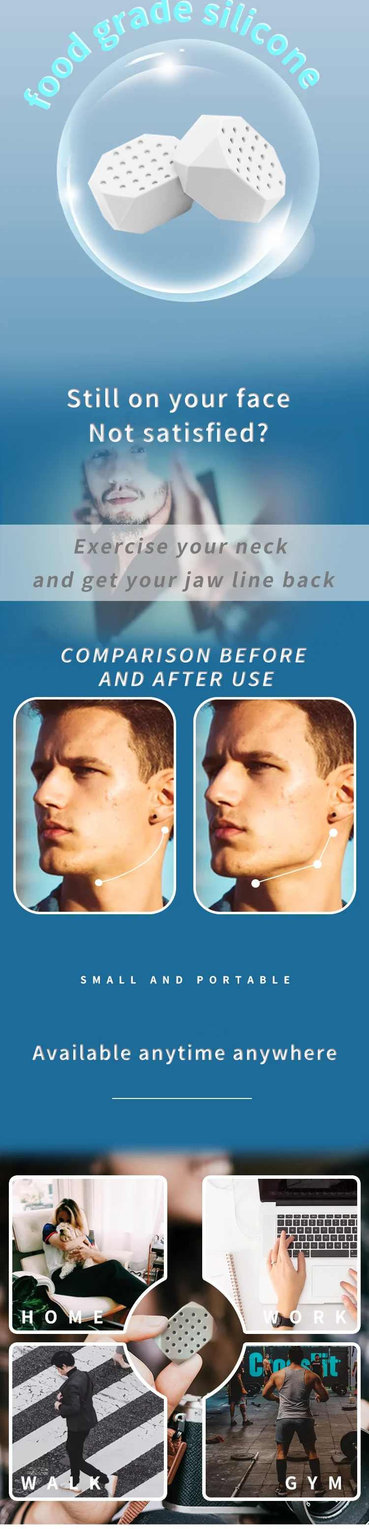 Customized Jaw Trainer Device Face Muscle Trainer Chewing Device Neck ...