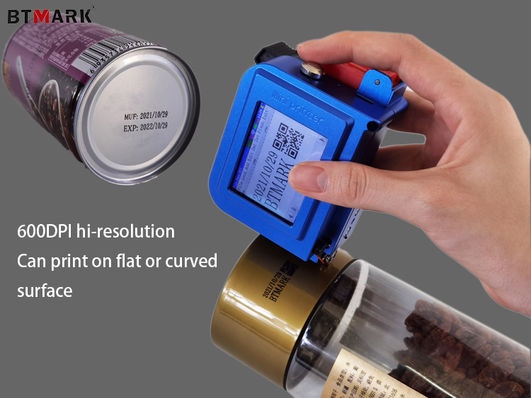 BTMARK Mini Printer Handheld Inkjet Printer Quick Drying Hand Held ...