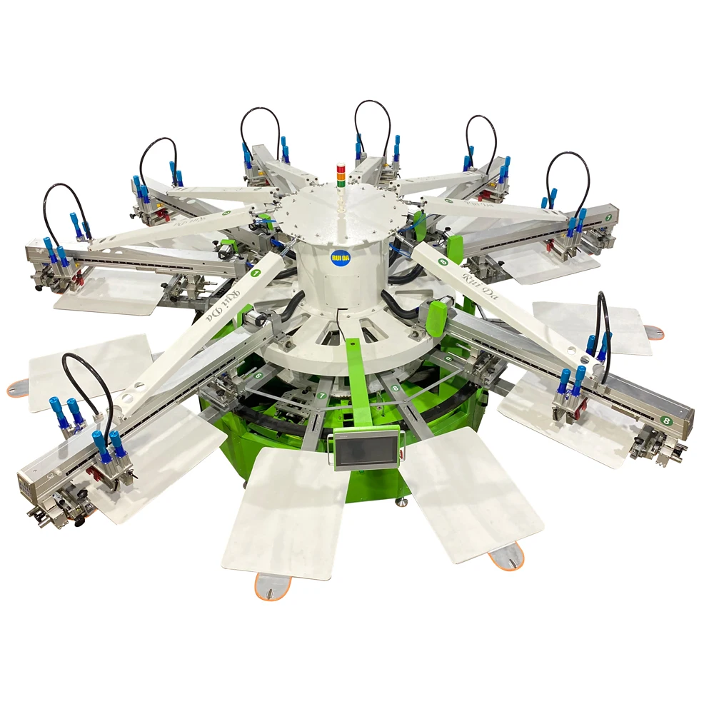 Factory Automatic Carousel 5 Color Screen Printing Machine