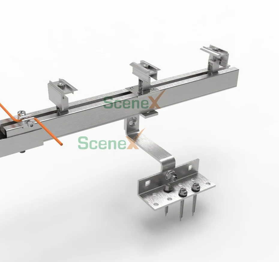 Black Mounting Rail End C Ap 40*40 Mm For Protect Tool Solar Rail ...