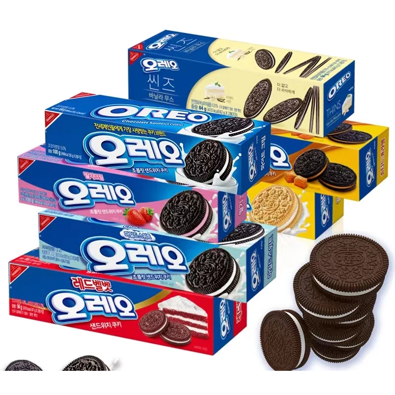 Korean Oreoo Vanilla Cream Snacks Sandwich Biscuit Casual Crisp 80g ...
