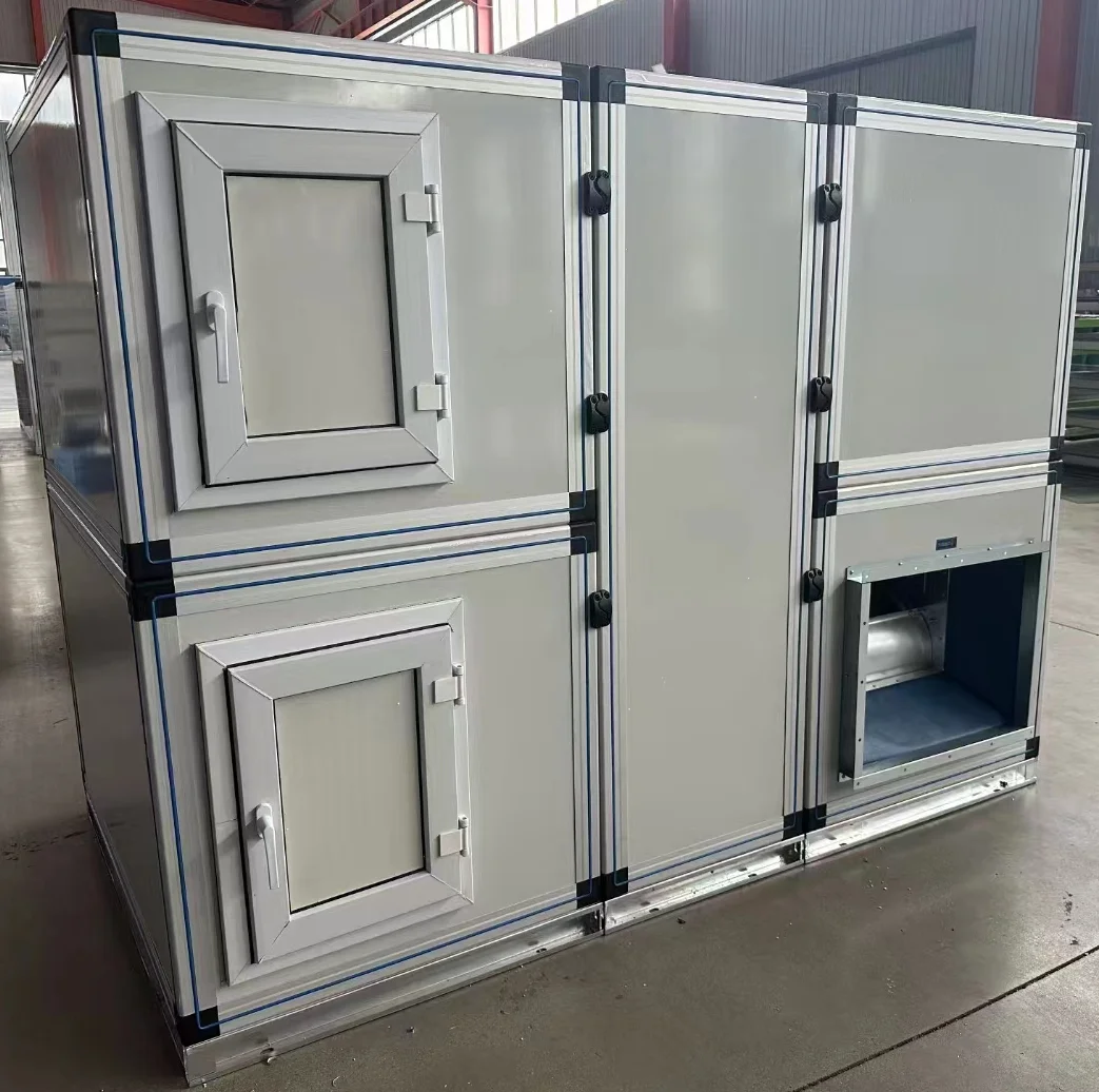 Return air air Conditioning Unit Water Cooled AHU Rotary Wheel Heat ...