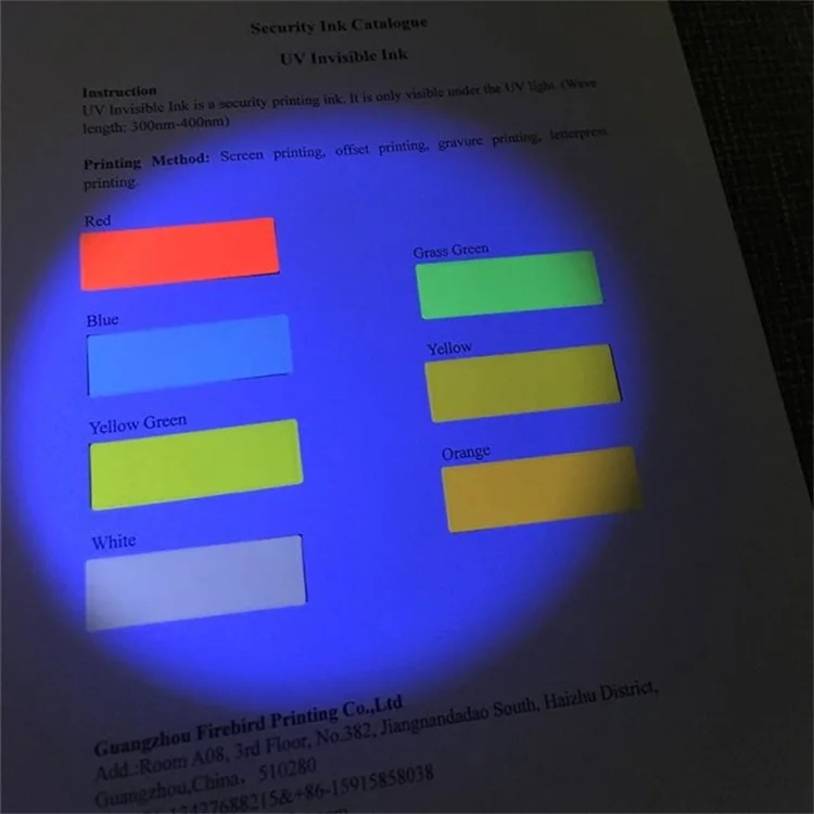Uv Fluorescent Invisible Ink Offset Printing Uv Invisible Ink Colorless ...