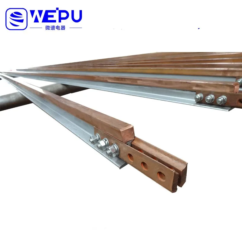 Conductor Trolley Tubular Enclosed Busbar System Electric Copper Core ...