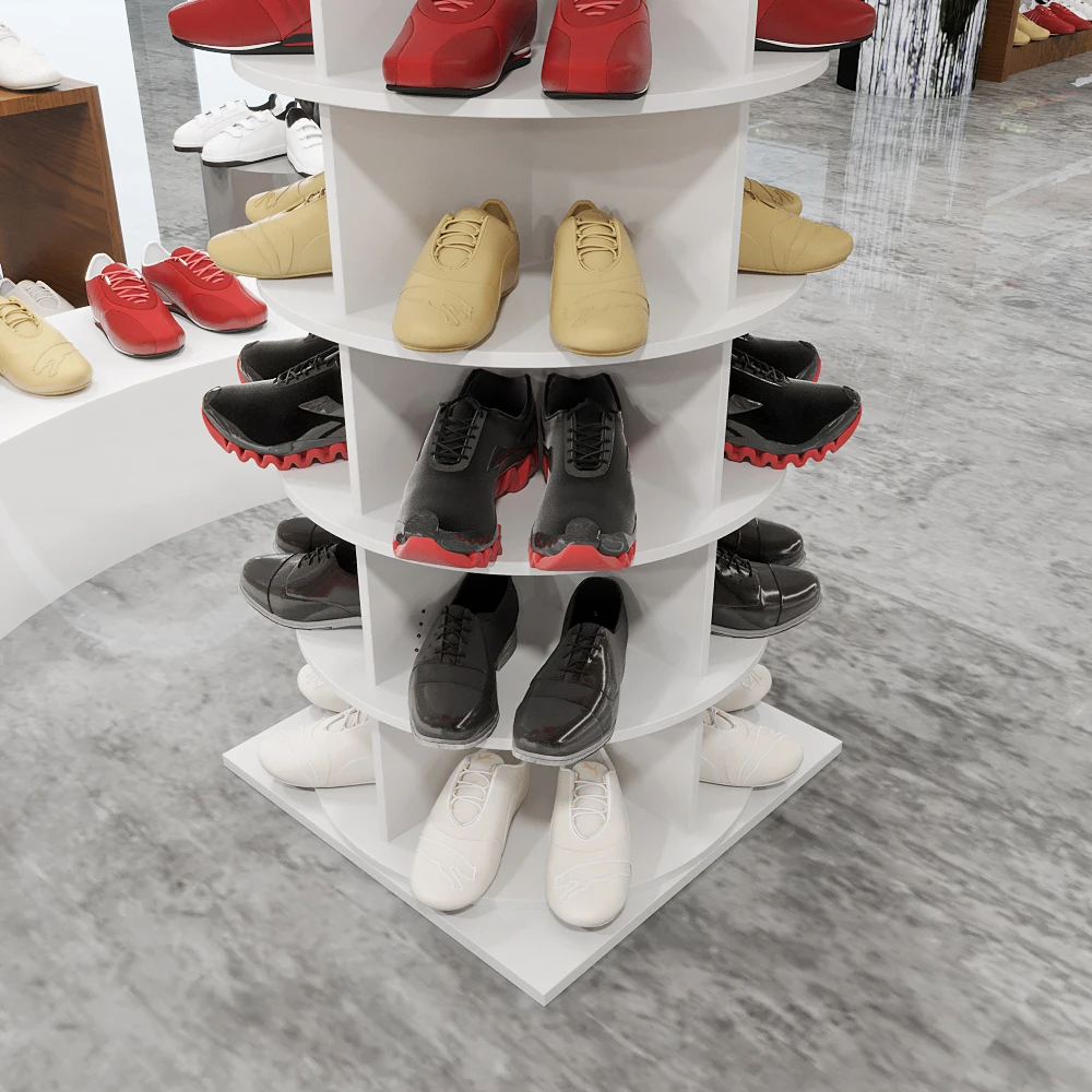 Modern Shoe Racks Storage Cabinet Shoe Display Rack & Stands 360 Degree ...
