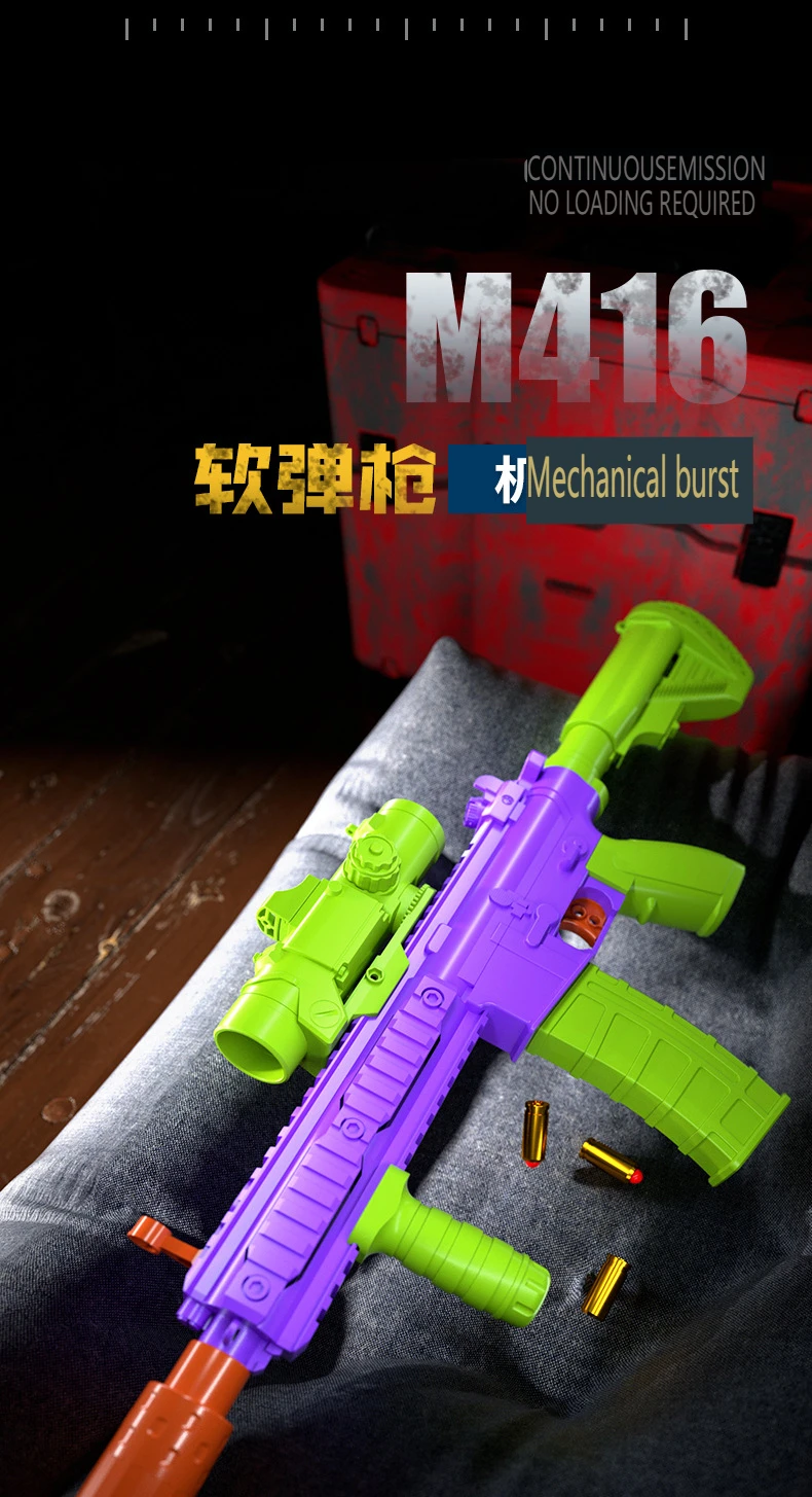 M416 Gravity Color Radish Gun Mini 3D Gravity Machine Gun for Kids