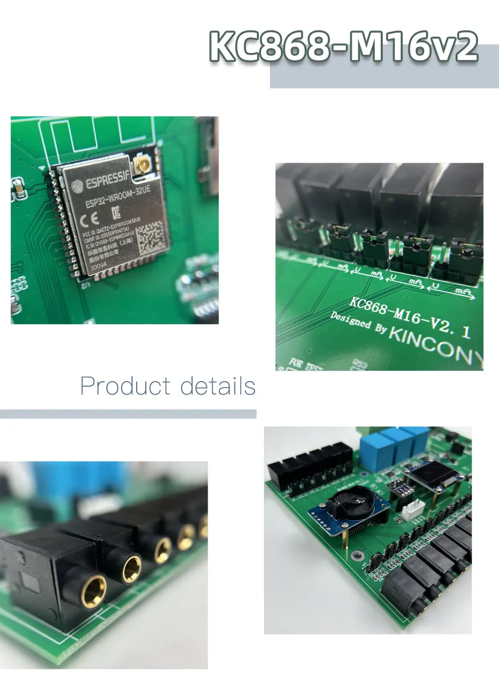 Kincony KC868-M16 V2 ESP32 16 Channel CT Clamp Energy Monitor