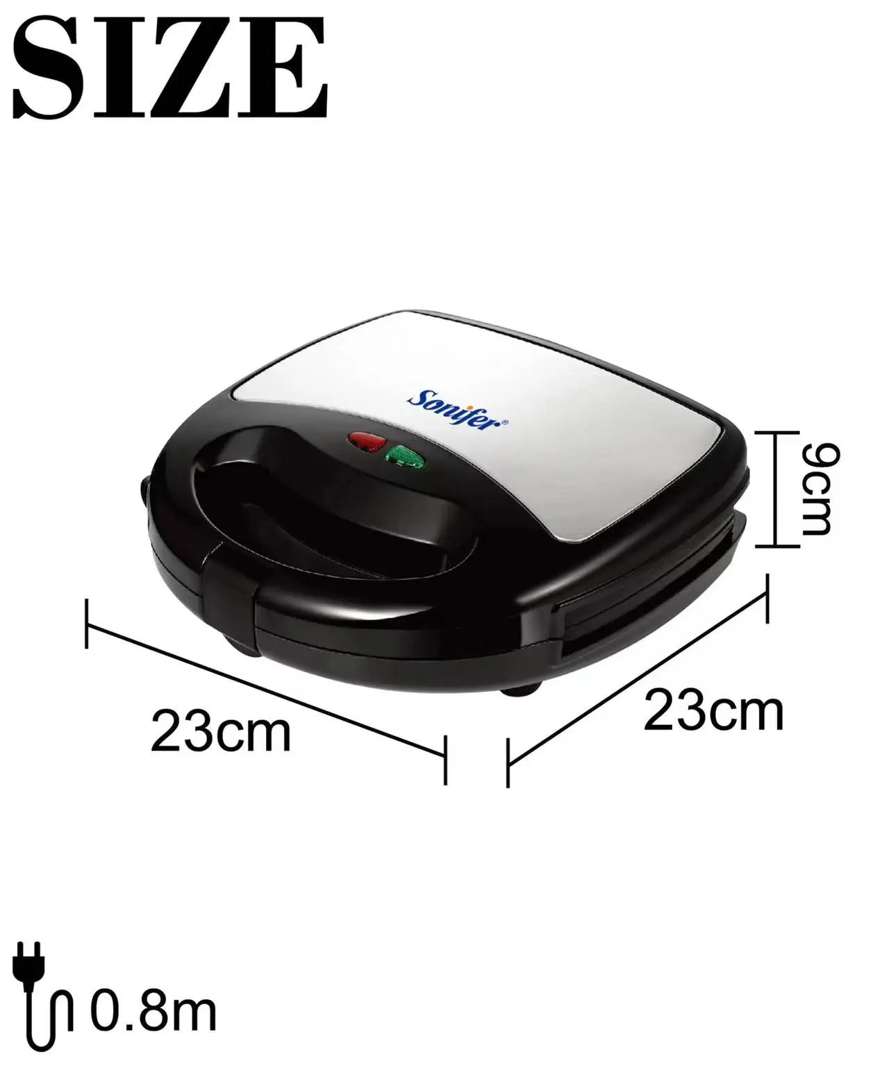 Sonifer SF-6053 Electric Triangle Toaster - 750w Non Stick