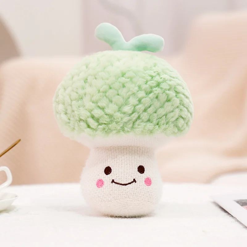 Custom Soft Crochet Stuffed Plant Plush Kid Cute Kawaii Mushroom Baby ...