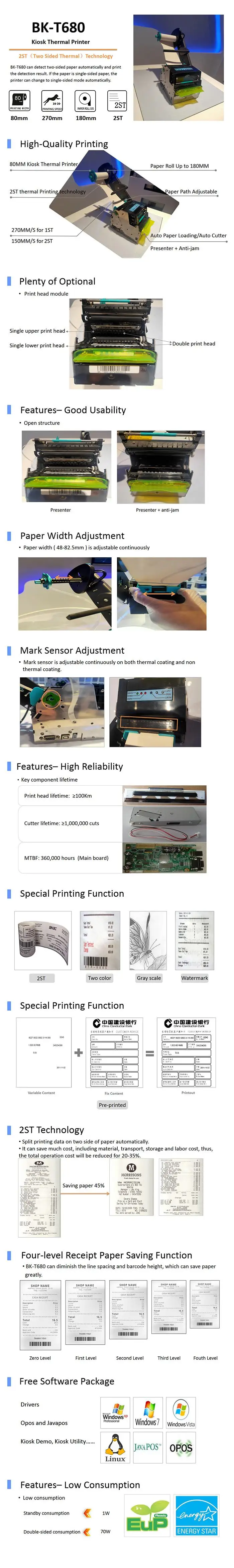 SNBC BK-T680 80mm Kiosk Thermal Printer Embedded Thermal Printer with Presenter| Alibaba.com