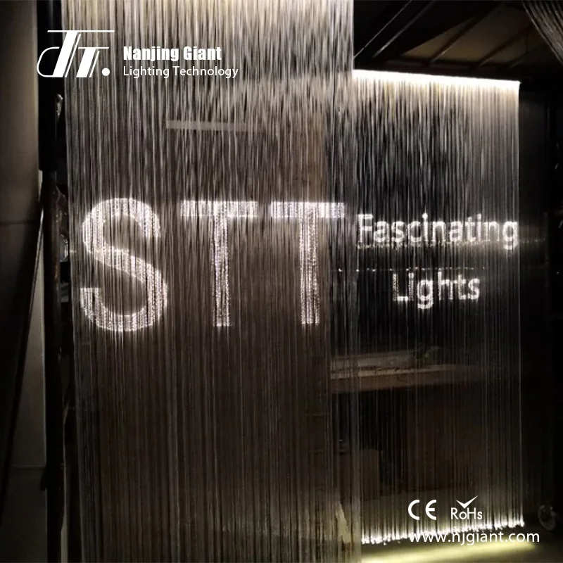 Indoor Decorative Plastic Fiber Optic Curtain Light - 50000 Hours