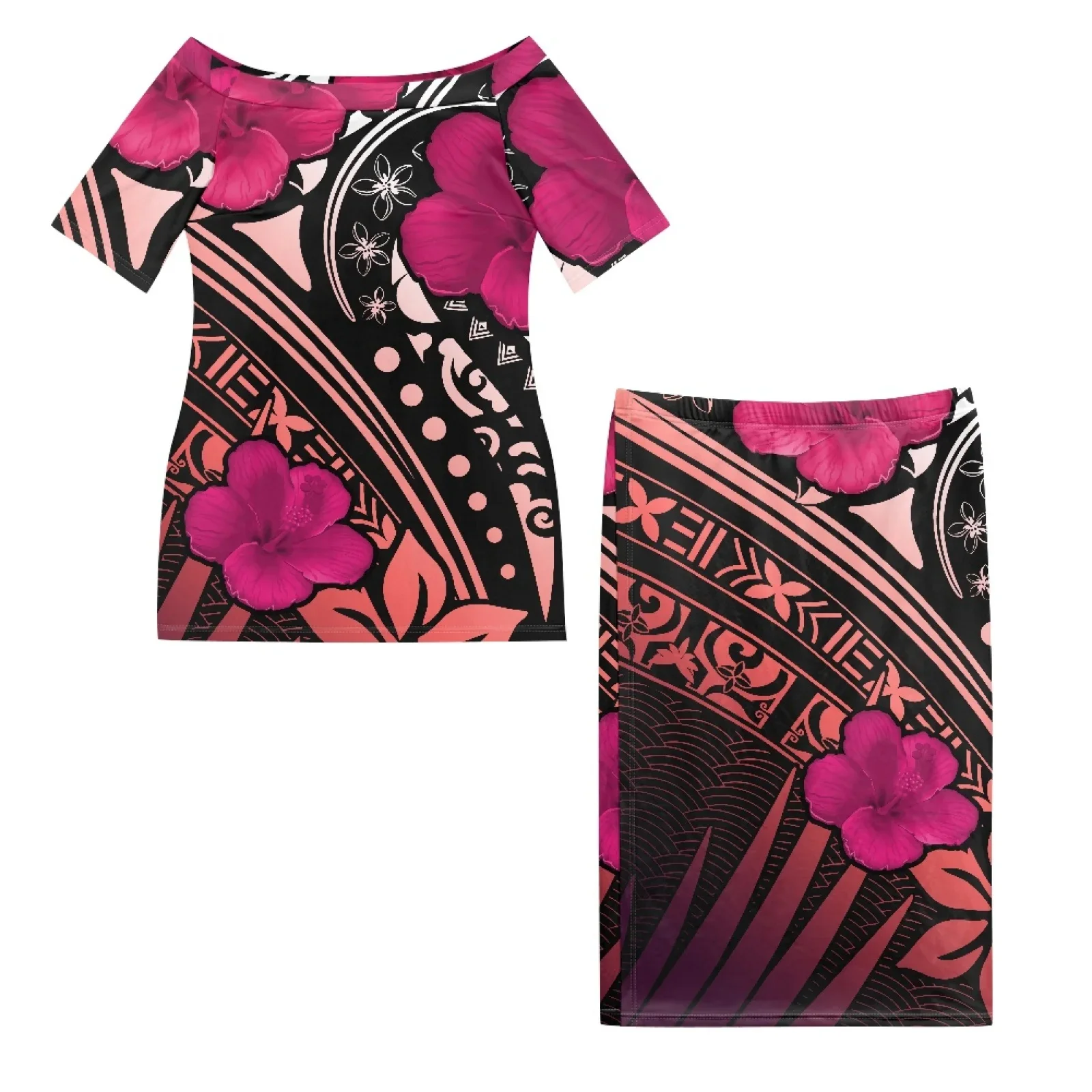 Women New Customise Designed Puletasi Polynesian Tribal Island Short Sleeve Dress Samoan ...