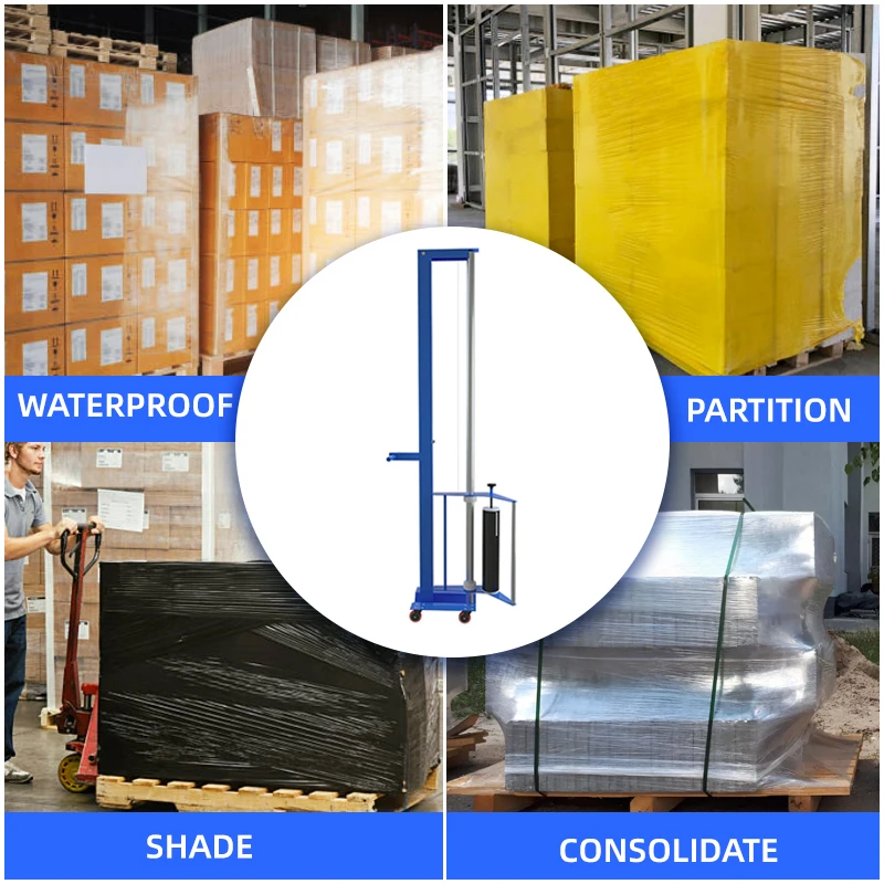 Wallepac Semi-Automatic Stretch Film Wrapping Machine for Efficient ...