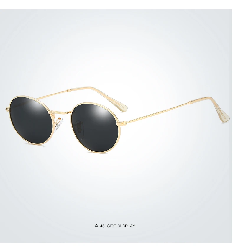 Polarized Sunglasses Elliptical Metal Glasses Women's European and ...