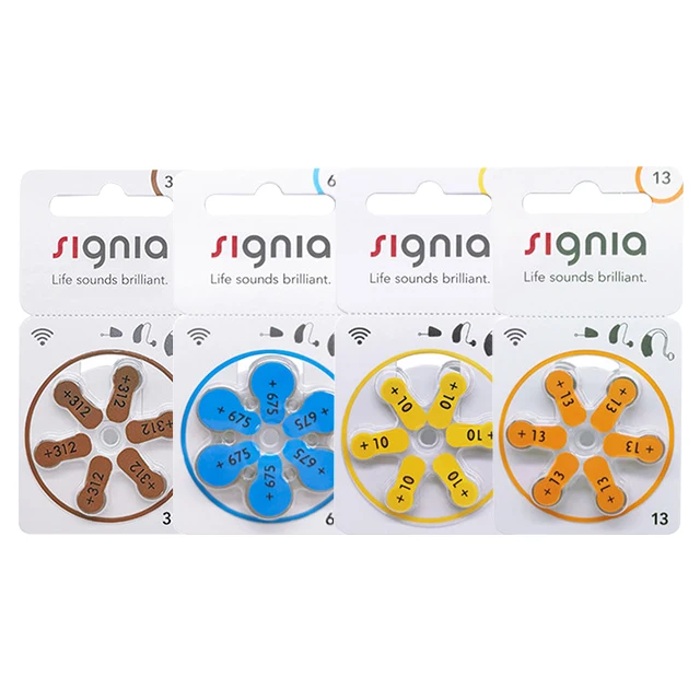 Hot Sale Signia Button Cell Battery 1.45v A13 for Hearing Aids