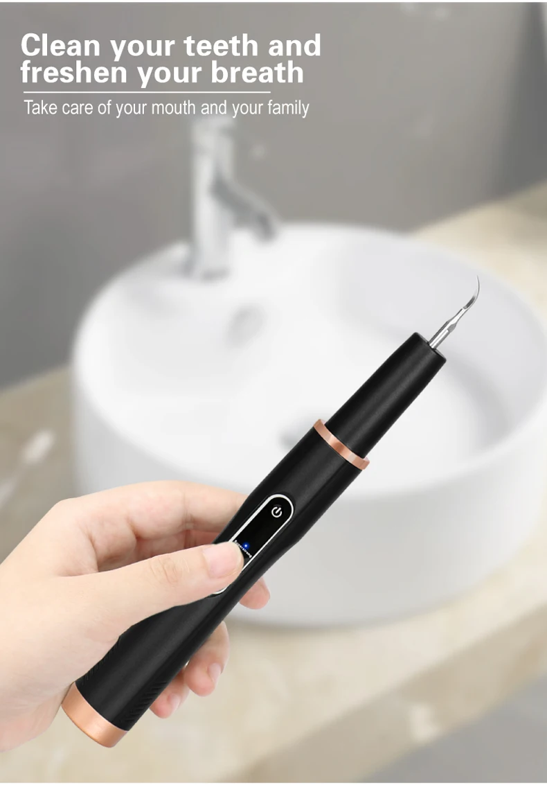 Electric Tooth Cleaner Portable 5 Modes Teeth Plaque Remover Device ...