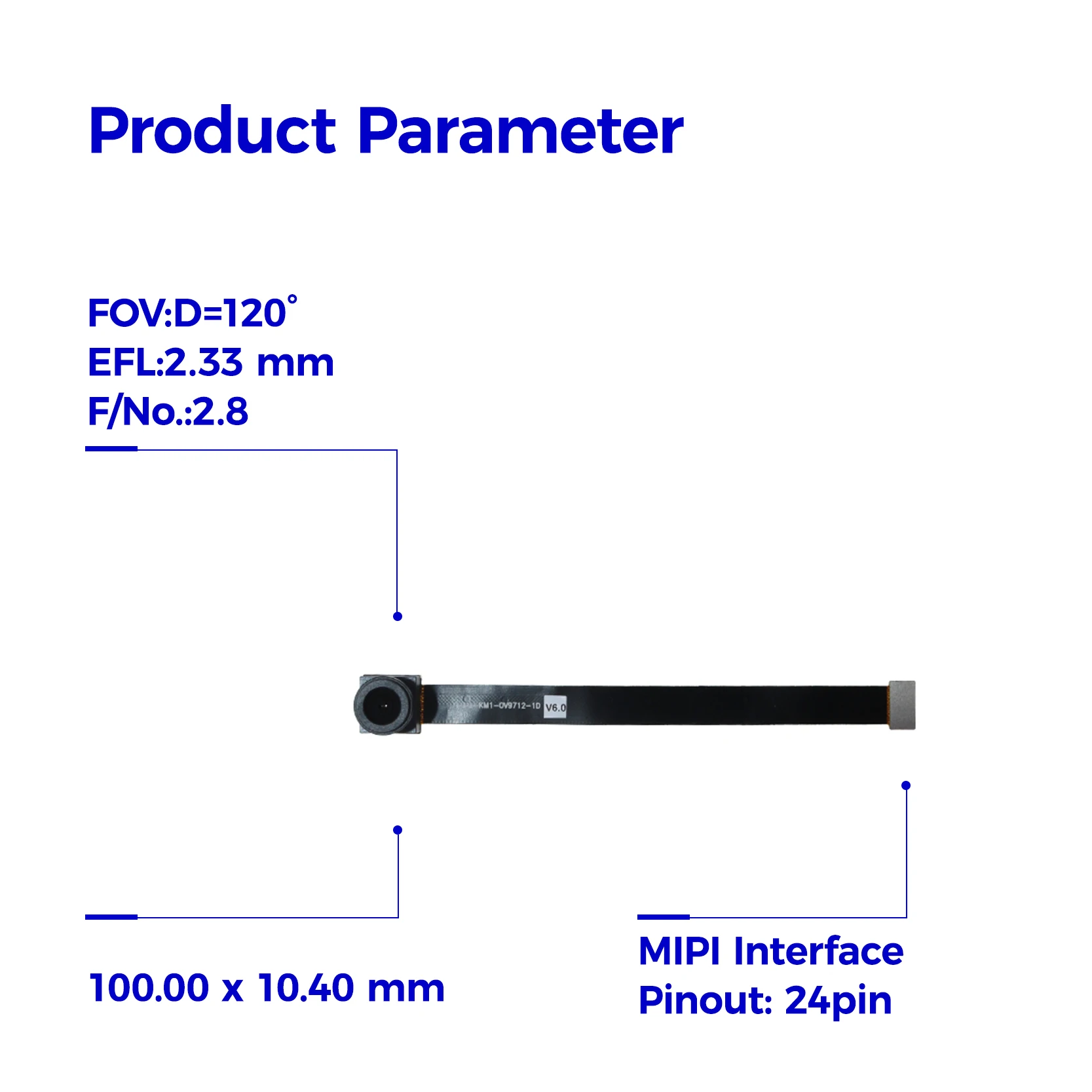 Customized OEM Fixed Focus 1MP DVP Camera Module - OV9712-1D