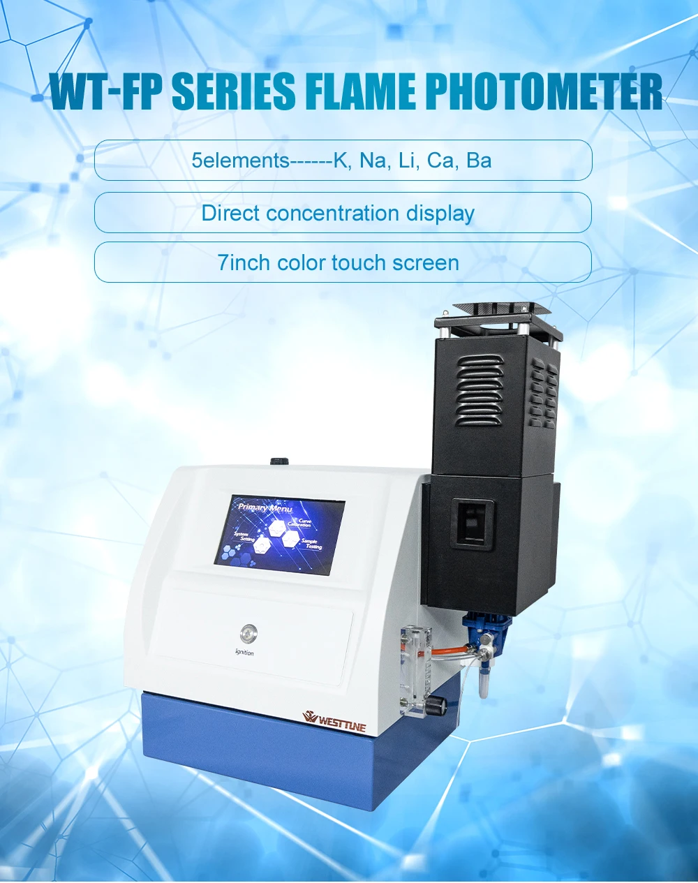 High Quality Digital Flame Spectrometer Lab Flame Photometer for K Na ...