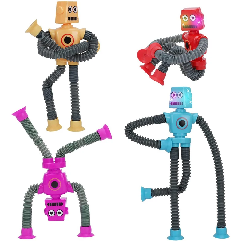 Dog Telescopic Pop Tube Versatile Robot Luminous Stretch Sucker Pop ...