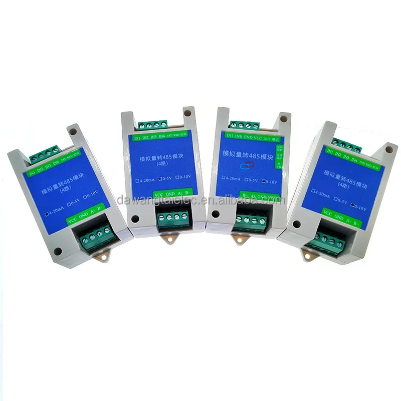 Convert 4-20ma, 0-5V, 0-10V to RS485 with Dawangtai Modules