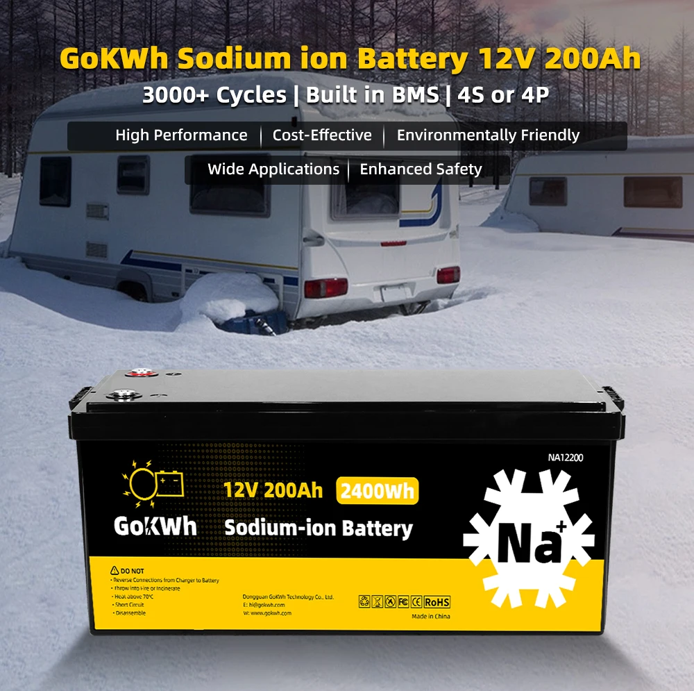 Gokwh 12v 24v 100ah Sodium Ion Winter Battery Eu Usa Stock Outdoor Rv ...