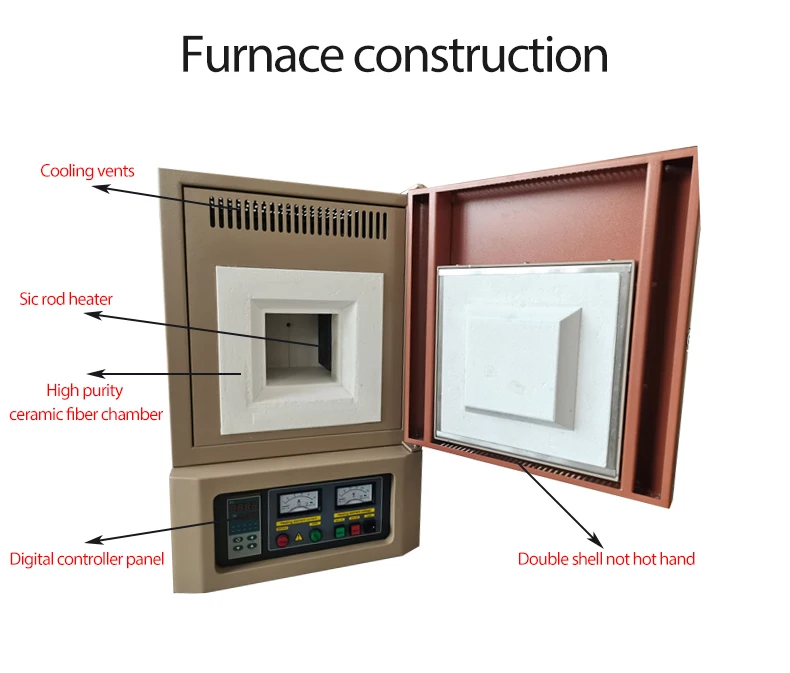 30 Segments Programmable High Temperature Box Type 1400 Degree Muffle ...
