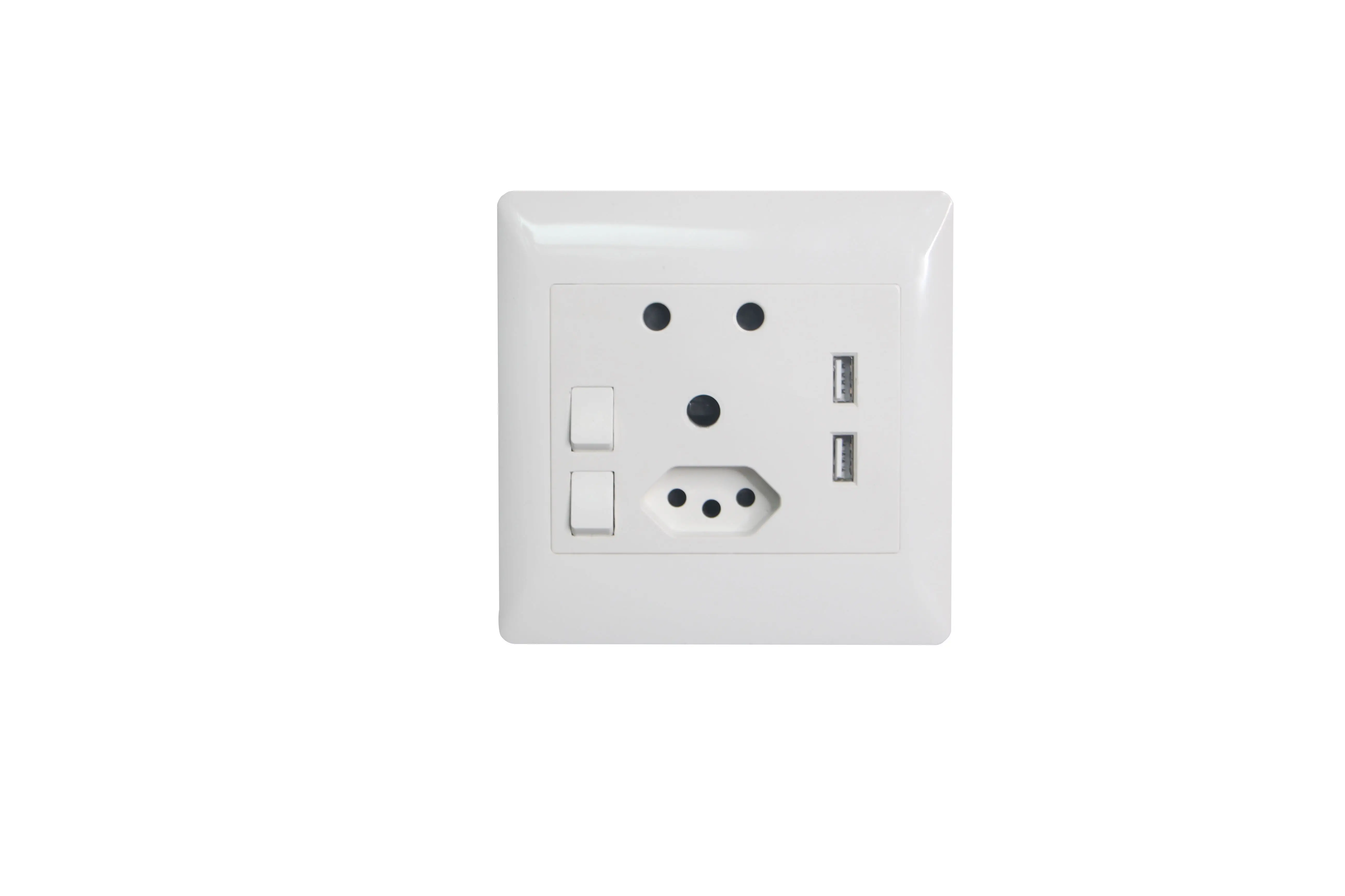 South African Standard Double Switched Wall Socket Electrical Usb Port ...